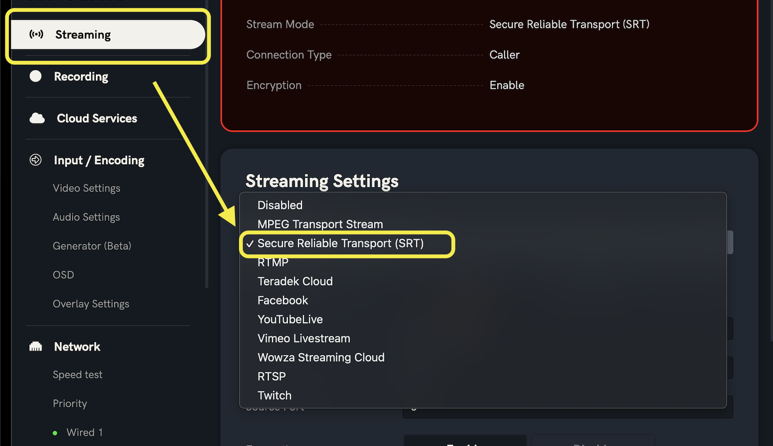 Helios SRT Ingest - How to set up with Prism?