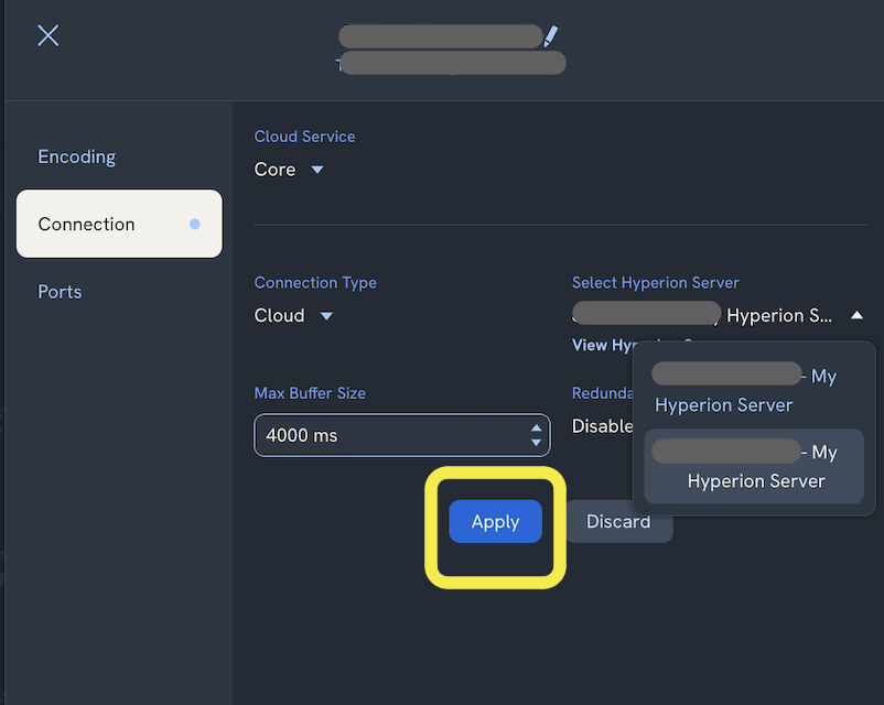 How to change the server for Encoder/Decoder on Core