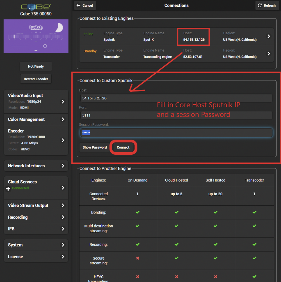 How to set up IFB on Core?