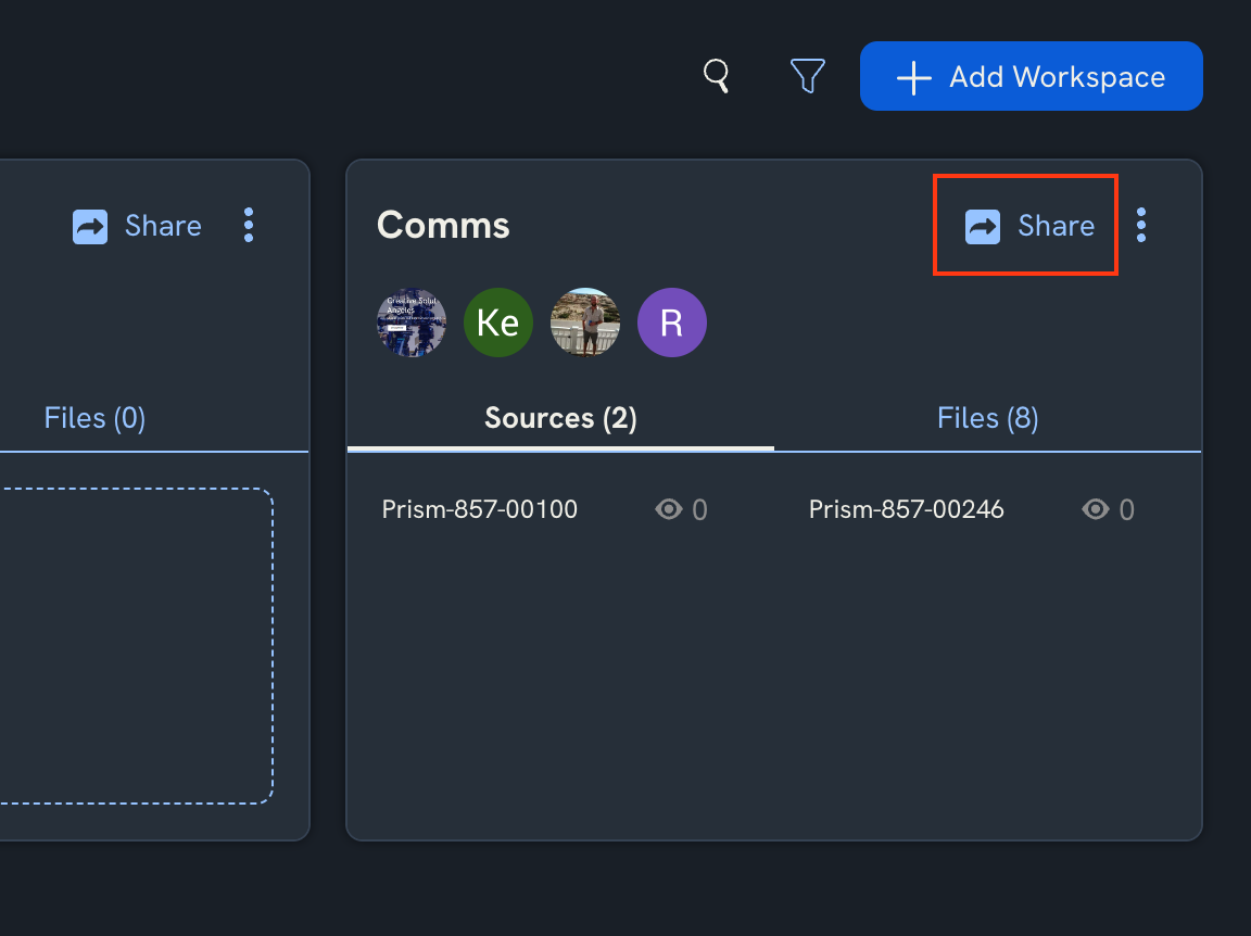 Core Share: Sharing a Workspace from Core