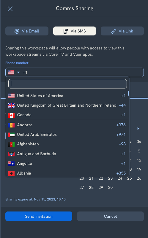 Core Share: Sharing a Workspace from Core