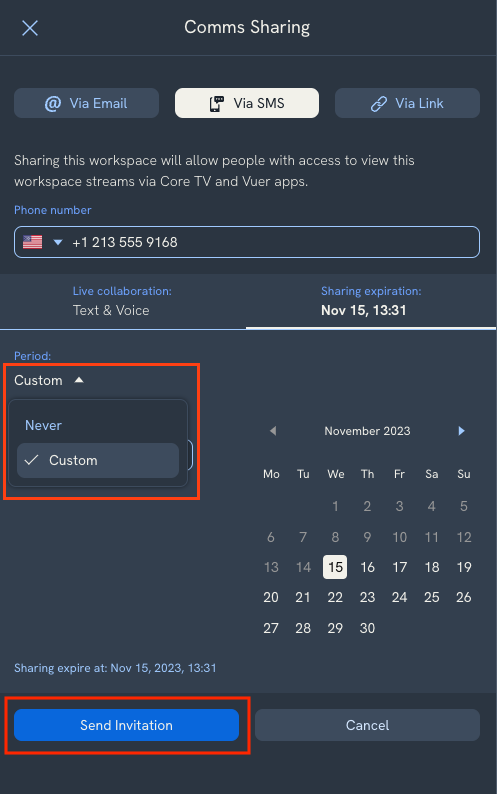 Core Share: Sharing a Workspace from Core