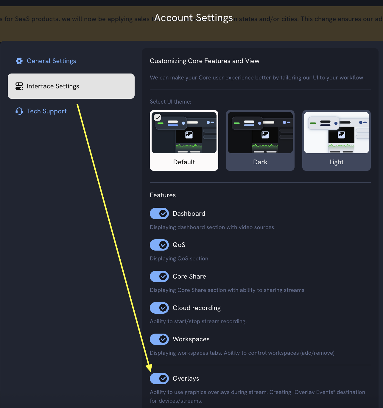 How to enable Overlay Studio?